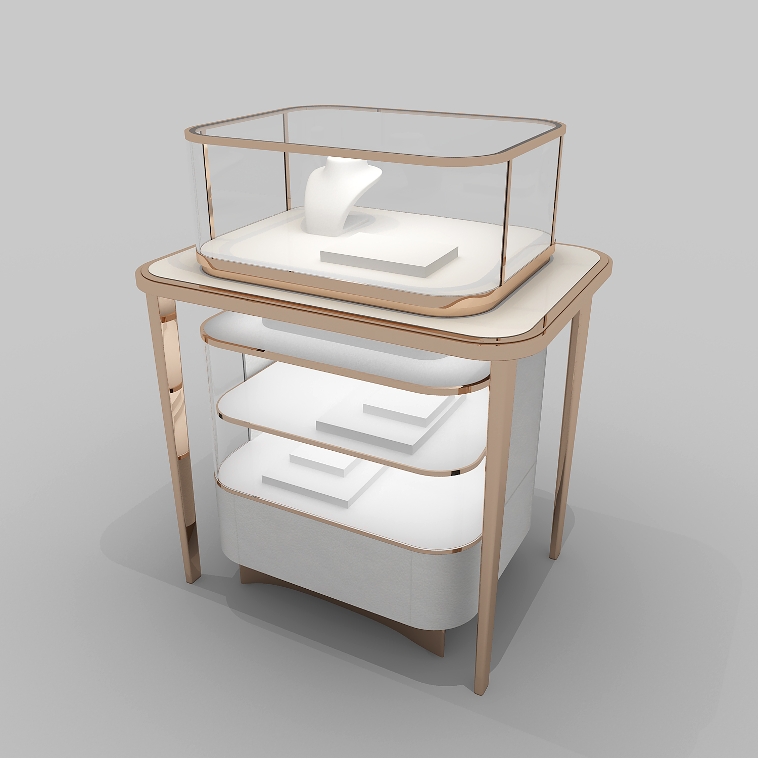 Customized Luxury LED Light Rotating Museum Display Showcase Stand ...