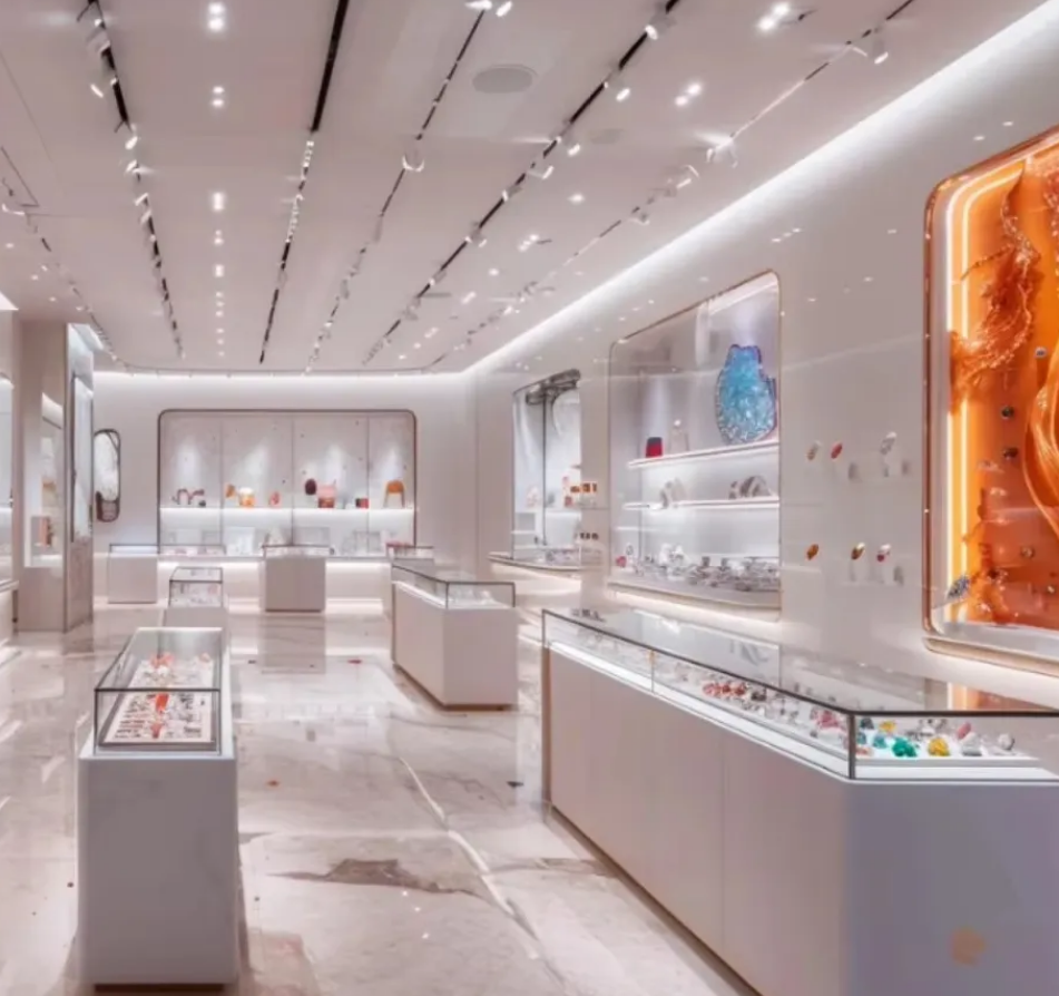 Customized Luxury Interior Showcase Latest Design Fitting Jewelry ...