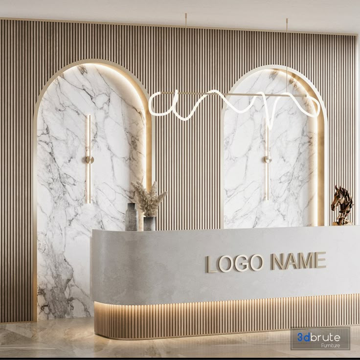 Custom Modern Company Reception Desk Hotel Restaurant Lobby Reception ...